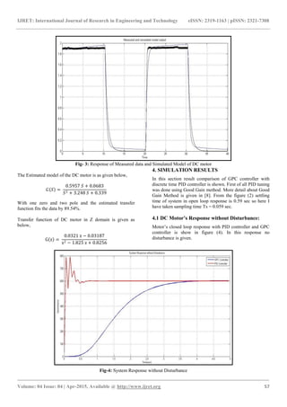 Design of predictive controller for smooth set point tracking for fast ...