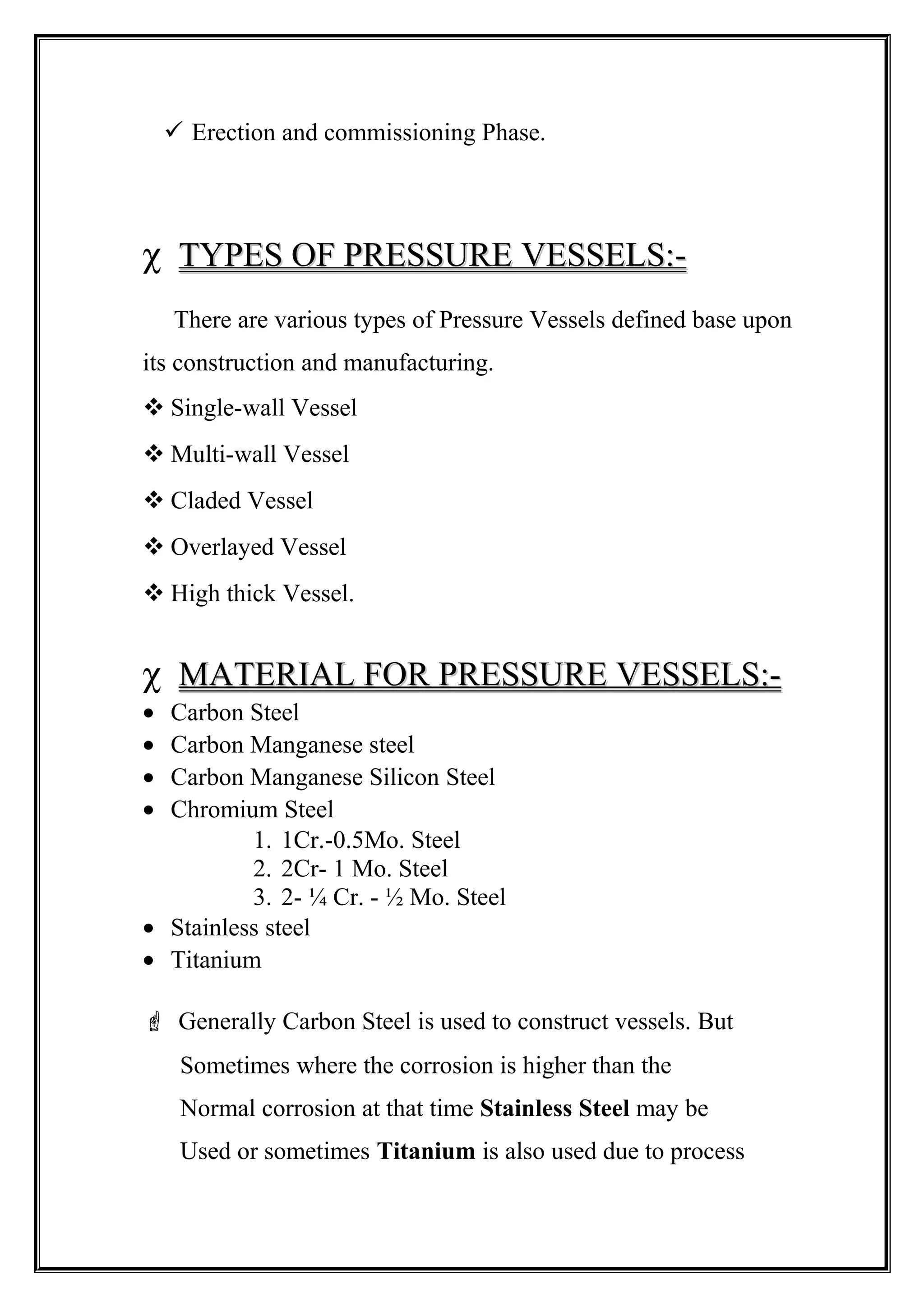 Design of pressure vessel | DOC