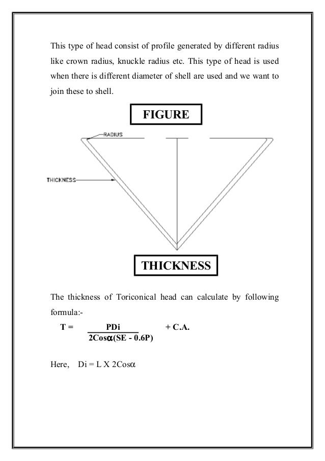Design of pressure vessel