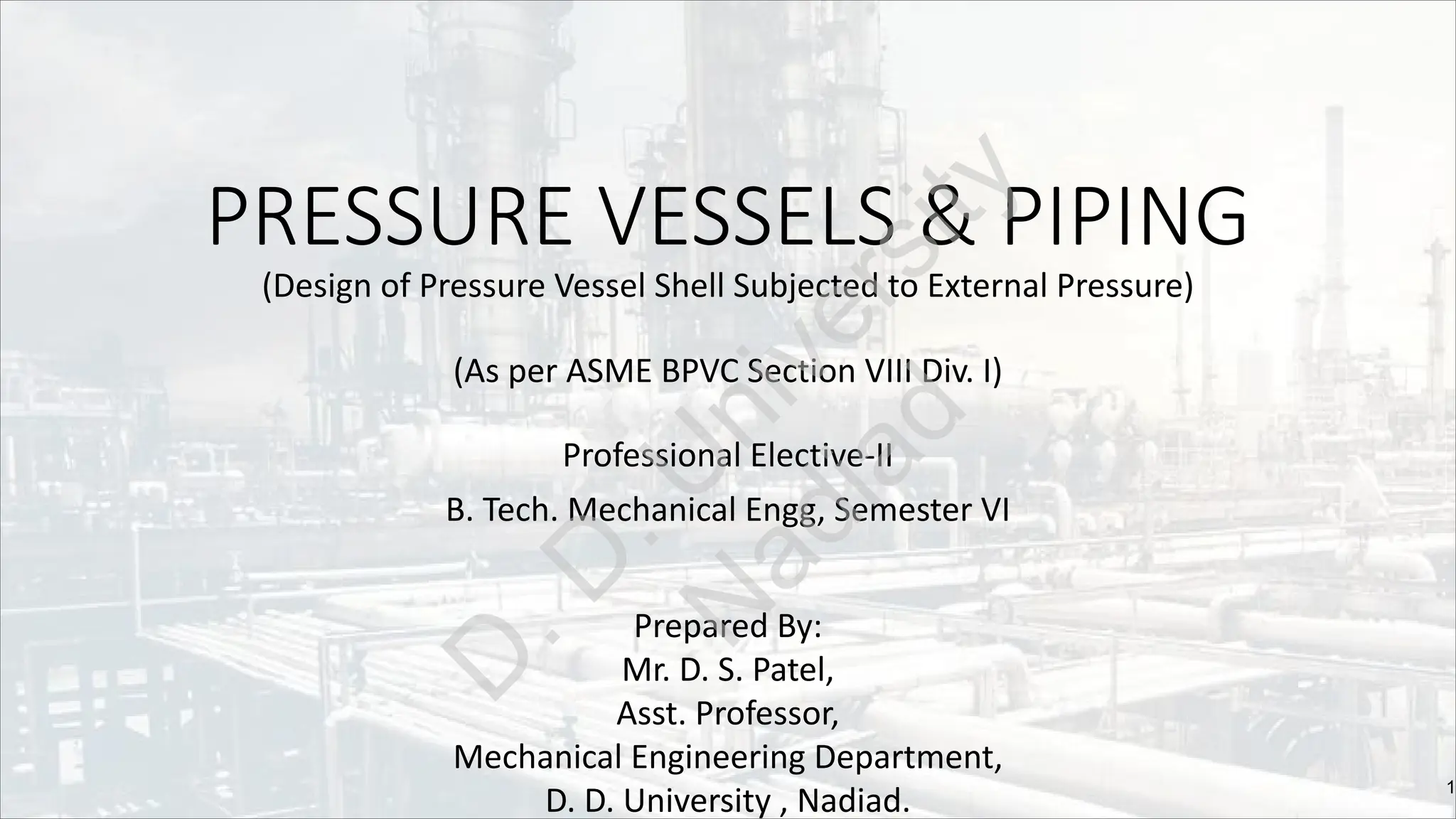 Design of Pressure Vessel Shell Subjected to External Pressure as per ...