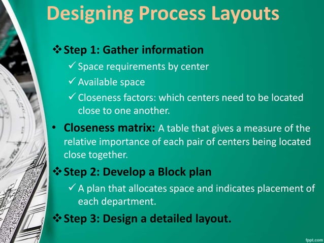 Design of process layout | PPTX