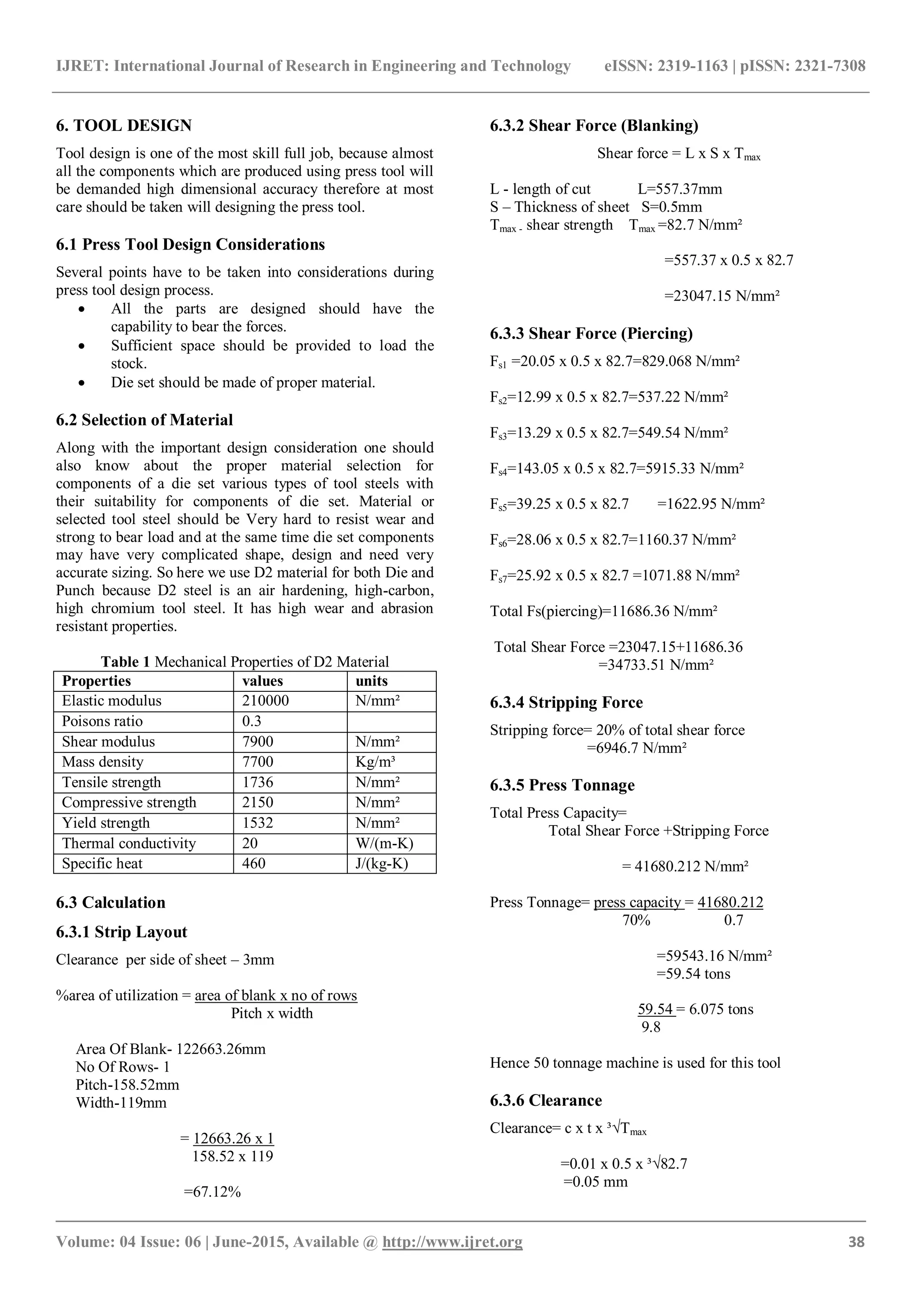 Design of progressive press tool for an alpha meter component | PDF ...