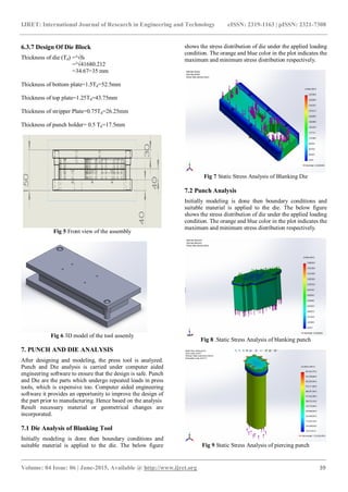 Design of progressive press tool for an alpha meter component | PDF