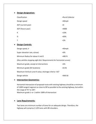 Design of proposed highway | PDF | Geography | Science