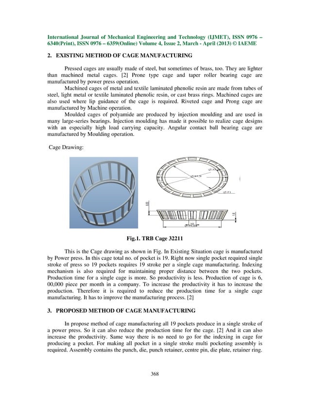 Design of punch and die for taper roller bearing cage for multi pocketing | PDF