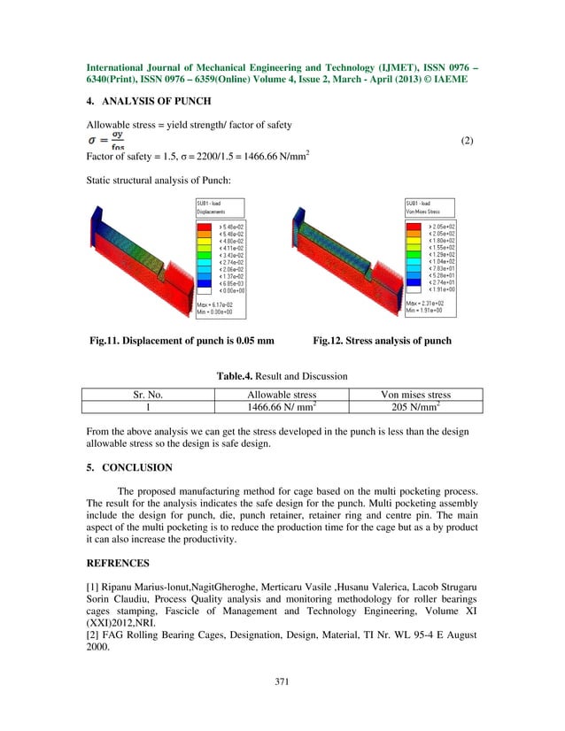 Design of punch and die for taper roller bearing cage for multi pocketing | PDF