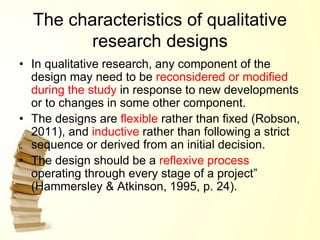 Design of qualitative research | PPTX