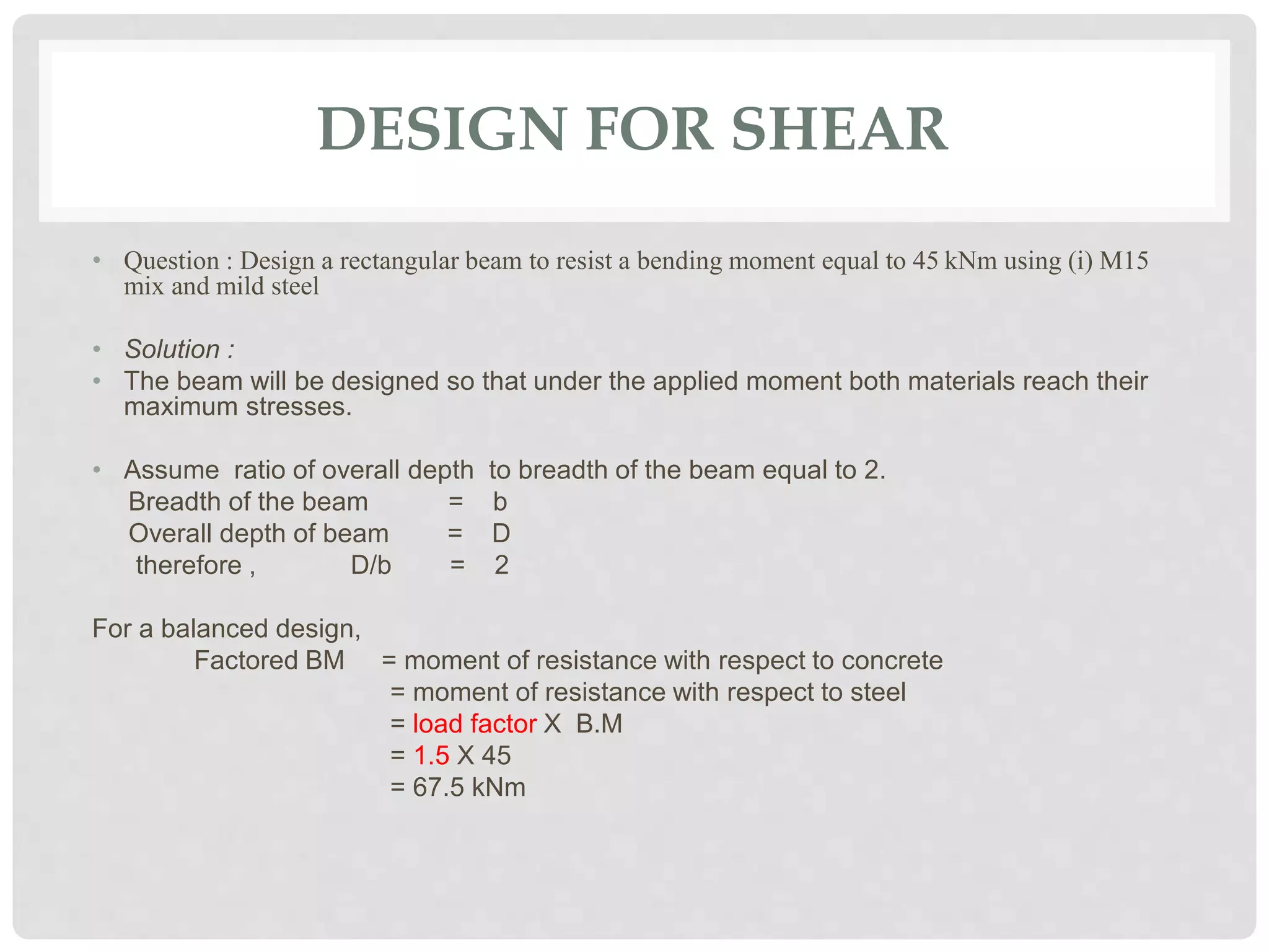 Design of R.C.C Beam | PPTX