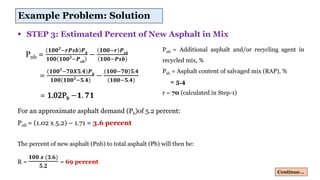 Design of recycled asphalt pavement mixture in | PPTX