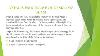DESIGN OF RC BEAMS | PPTX