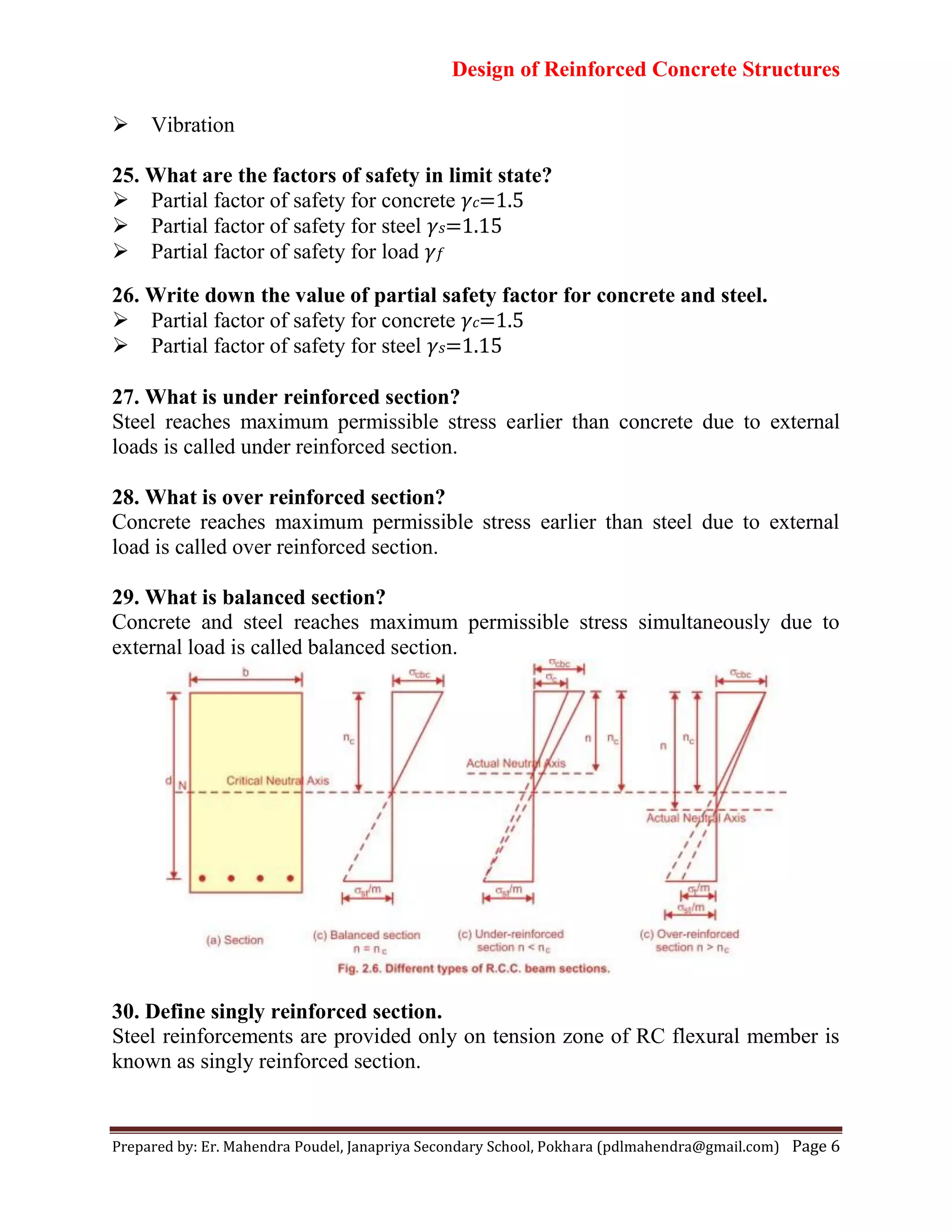Design of rcc structures note | PDF