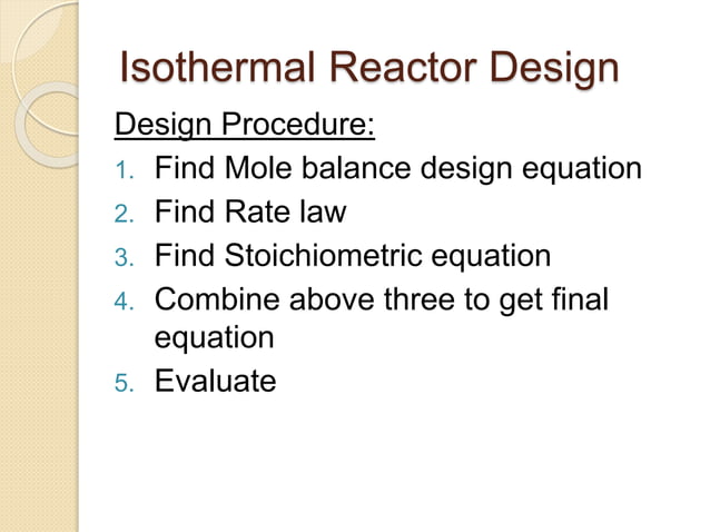Design of Reactors Presentation Module Useful | PPT