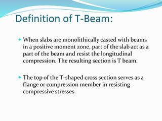 Design of rectangular & t beam using usd | PPTX