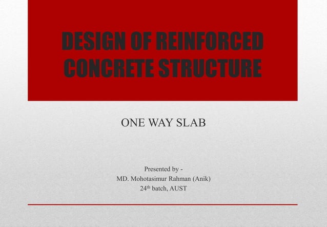 Design of One-Way Slab | PDF