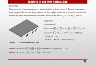 Design of One-Way Slab | PDF