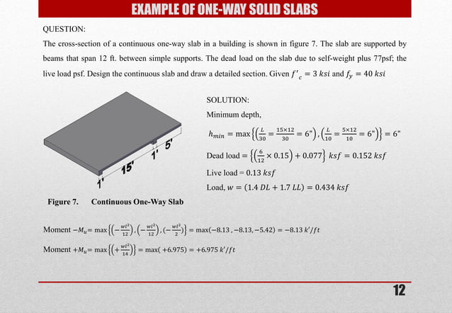 Design of One-Way Slab | PDF