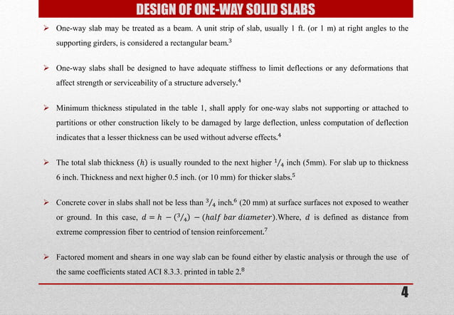 Design of One-Way Slab | PDF