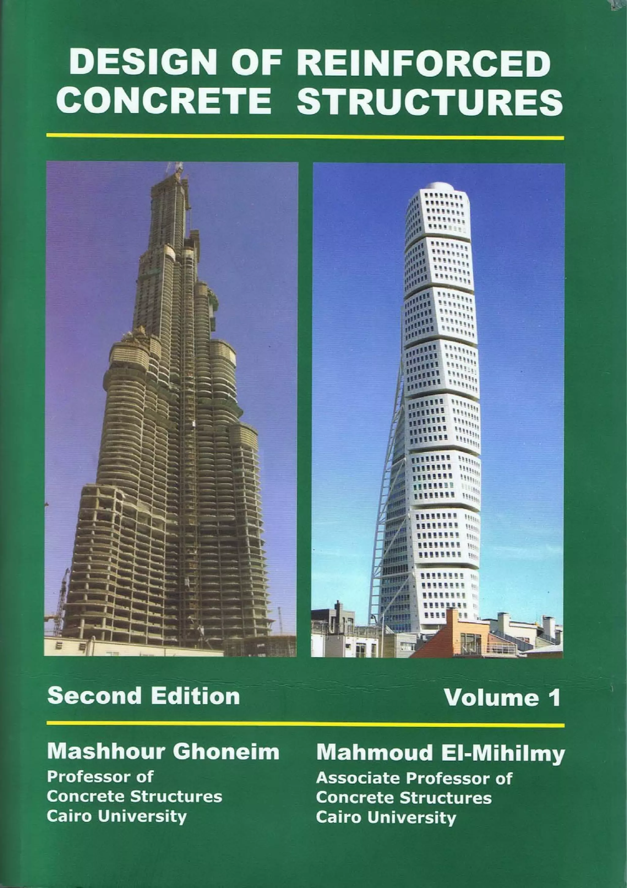 Design of reinforced concrete structure volume 1 - dr. mashhour a ...