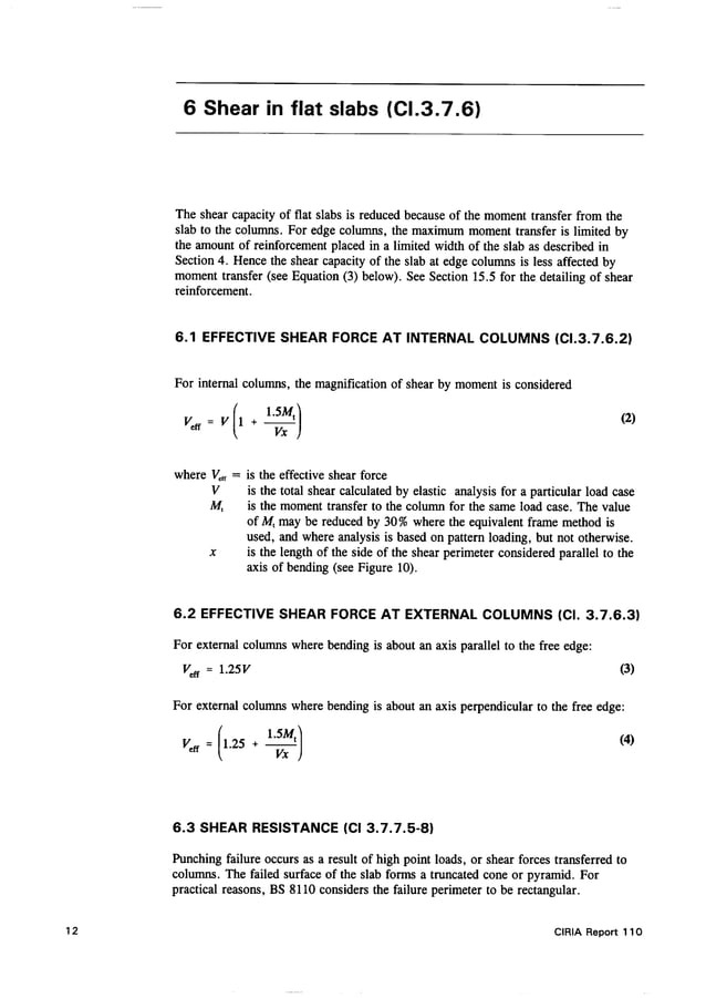 Design of reinforced flat slabs to bs 8110 (ciria 110) | PDF