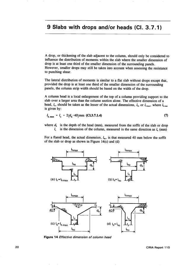 Design of reinforced flat slabs to bs 8110 (ciria 110) | PDF