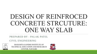onw way slab design | PPTX