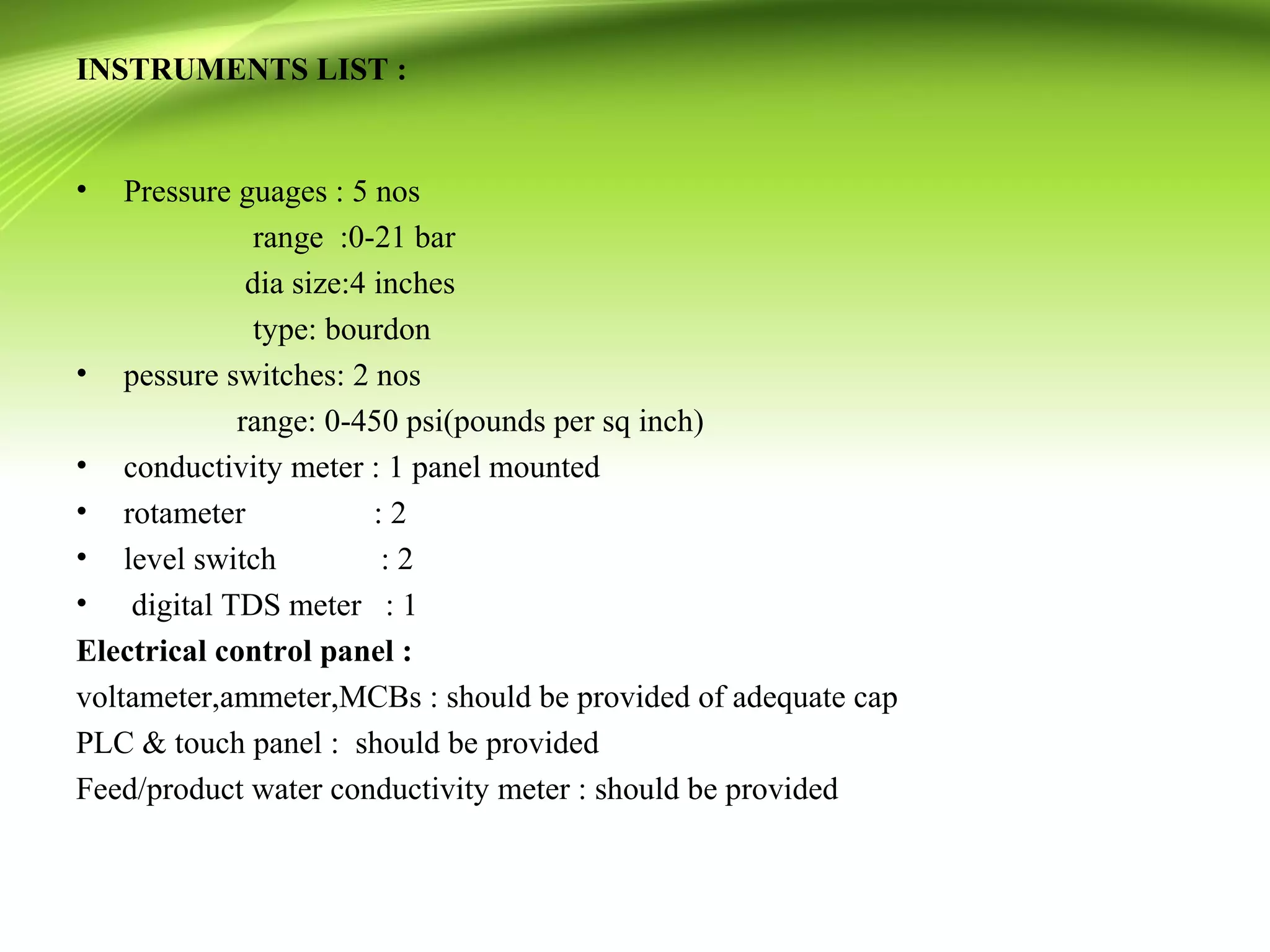Design of reverse osmosis process plant | PPT