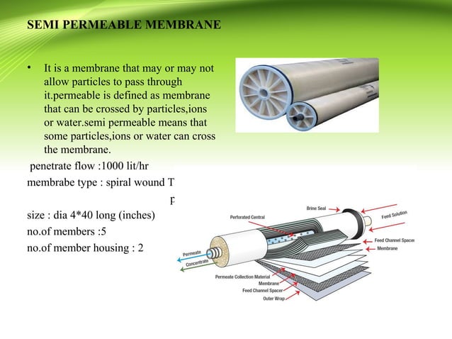 Design of reverse osmosis process plant | PPT | Chemistry | Science