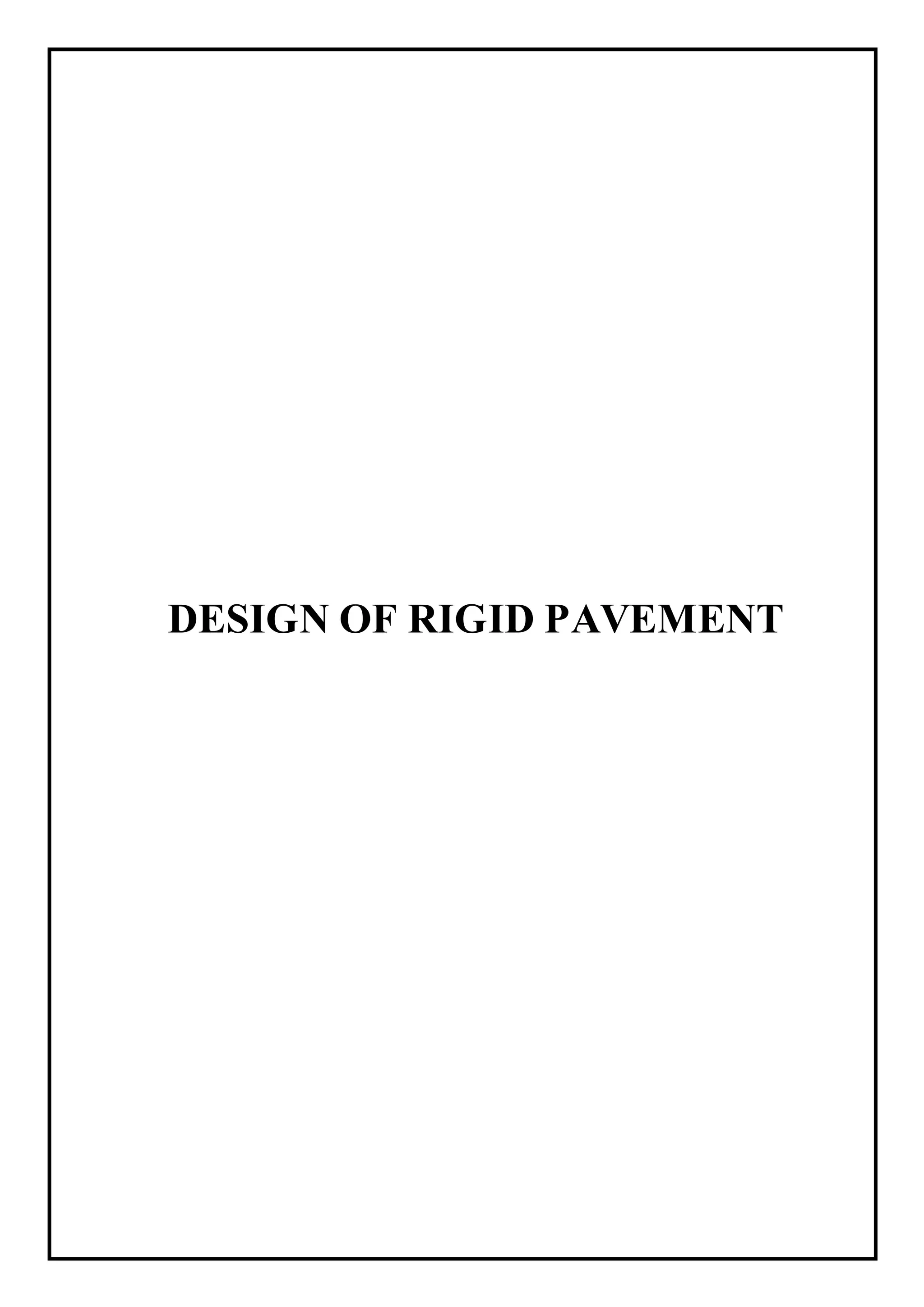 Design of rigit pavement | DOCX