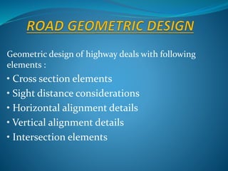 Design of Road Project Using MX Software | PPTX