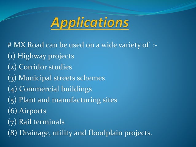 Design of Road Project Using MX Software | PPTX