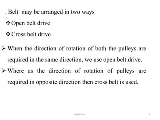 Design of rope, belt and chain by Aliyi Umer | PPTX