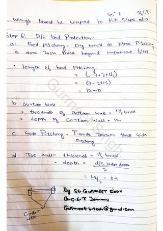 Design of sarda fall full problem solved | PDF