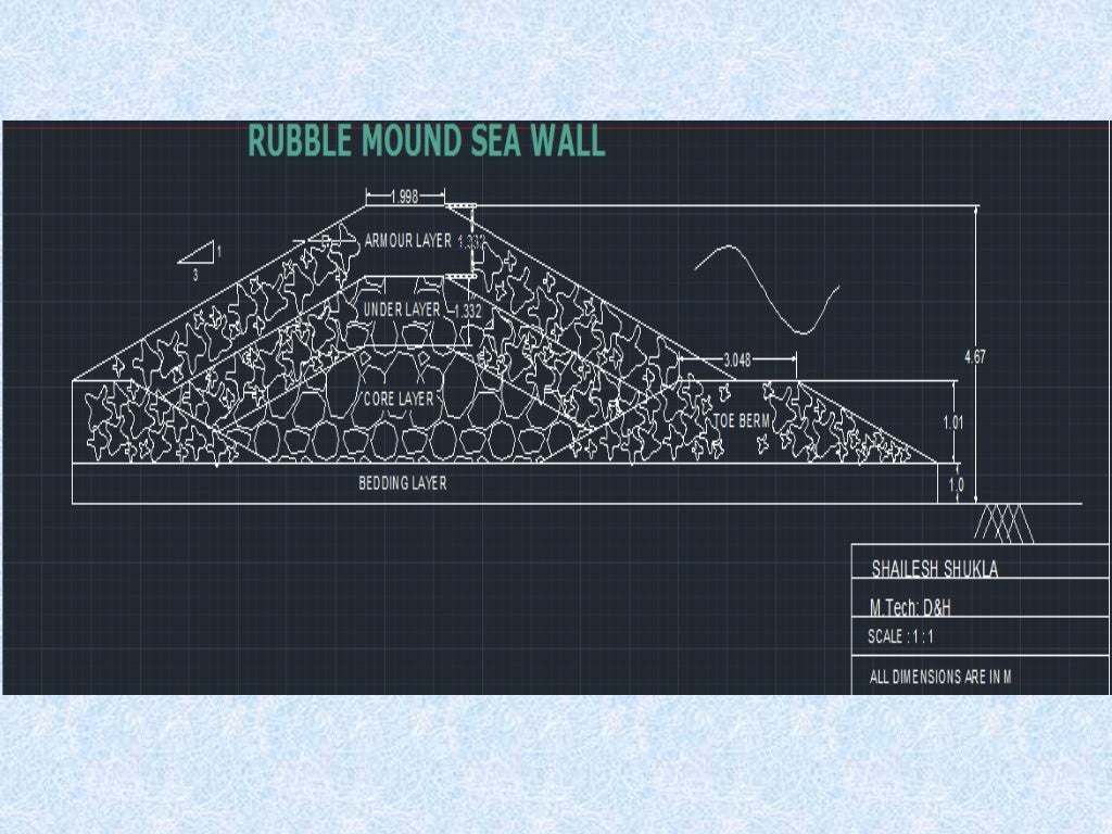 Design of Rubble Mound Seawall