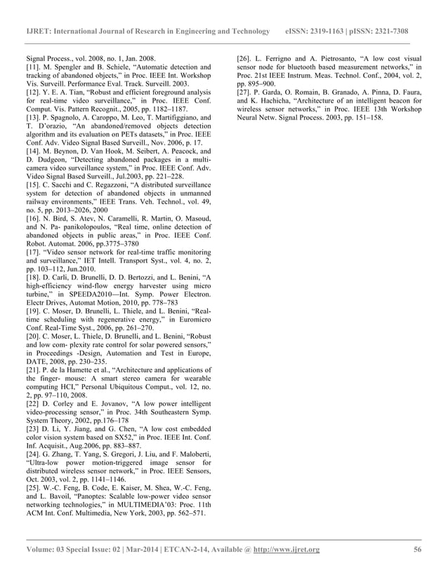 Design of self powered embedded wireless smart camera using multimodal video analysis | PDF