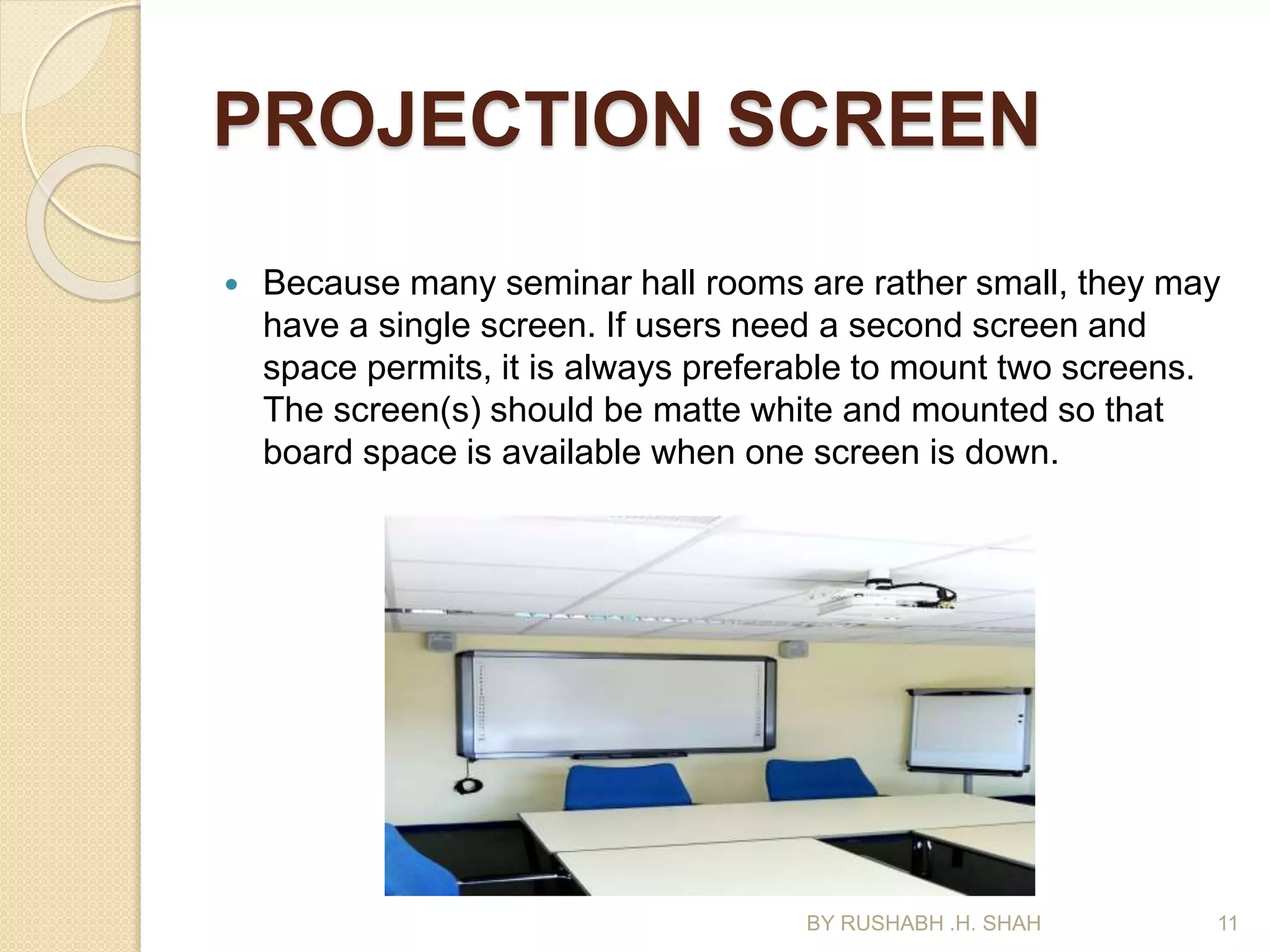 Design of seminar hall | PPTX