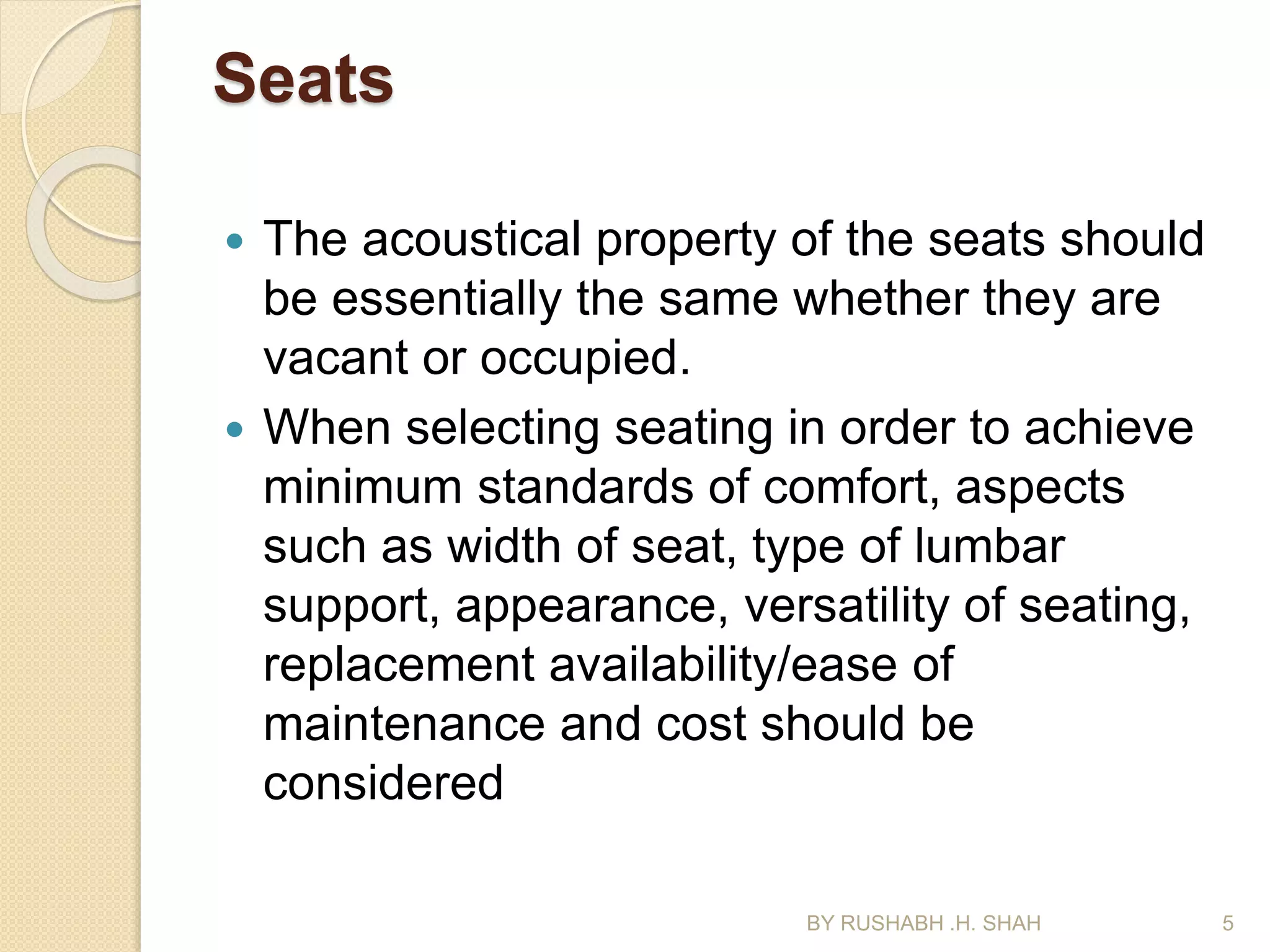 Design of seminar hall | PPTX