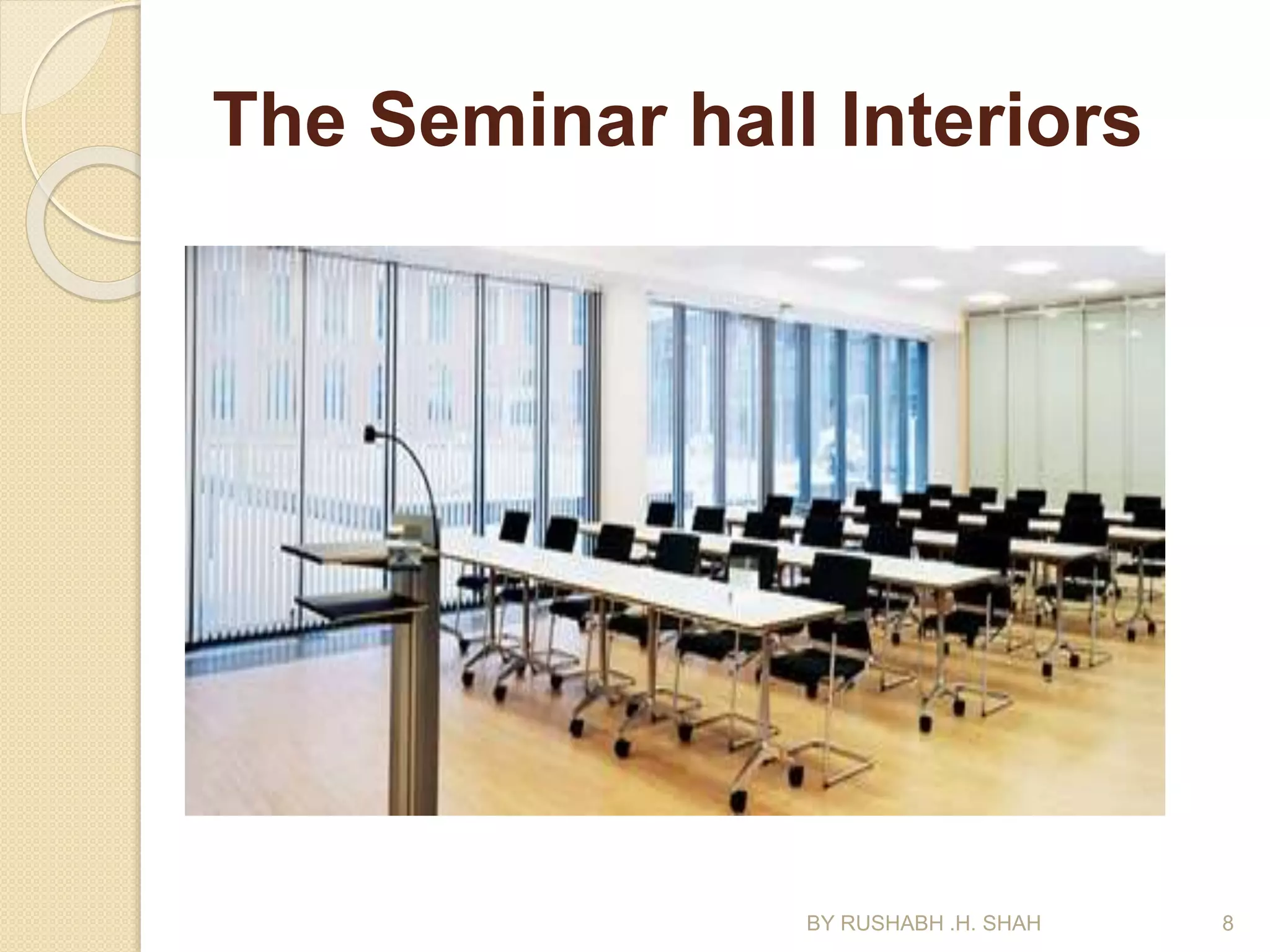 Design of seminar hall | PPTX