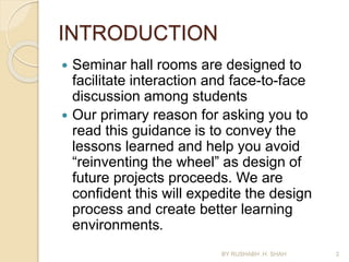 Design of seminar hall | PPTX