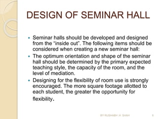 Design of seminar hall | PPTX