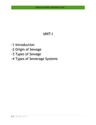 Design of sewage treatment plant 2 | PDF