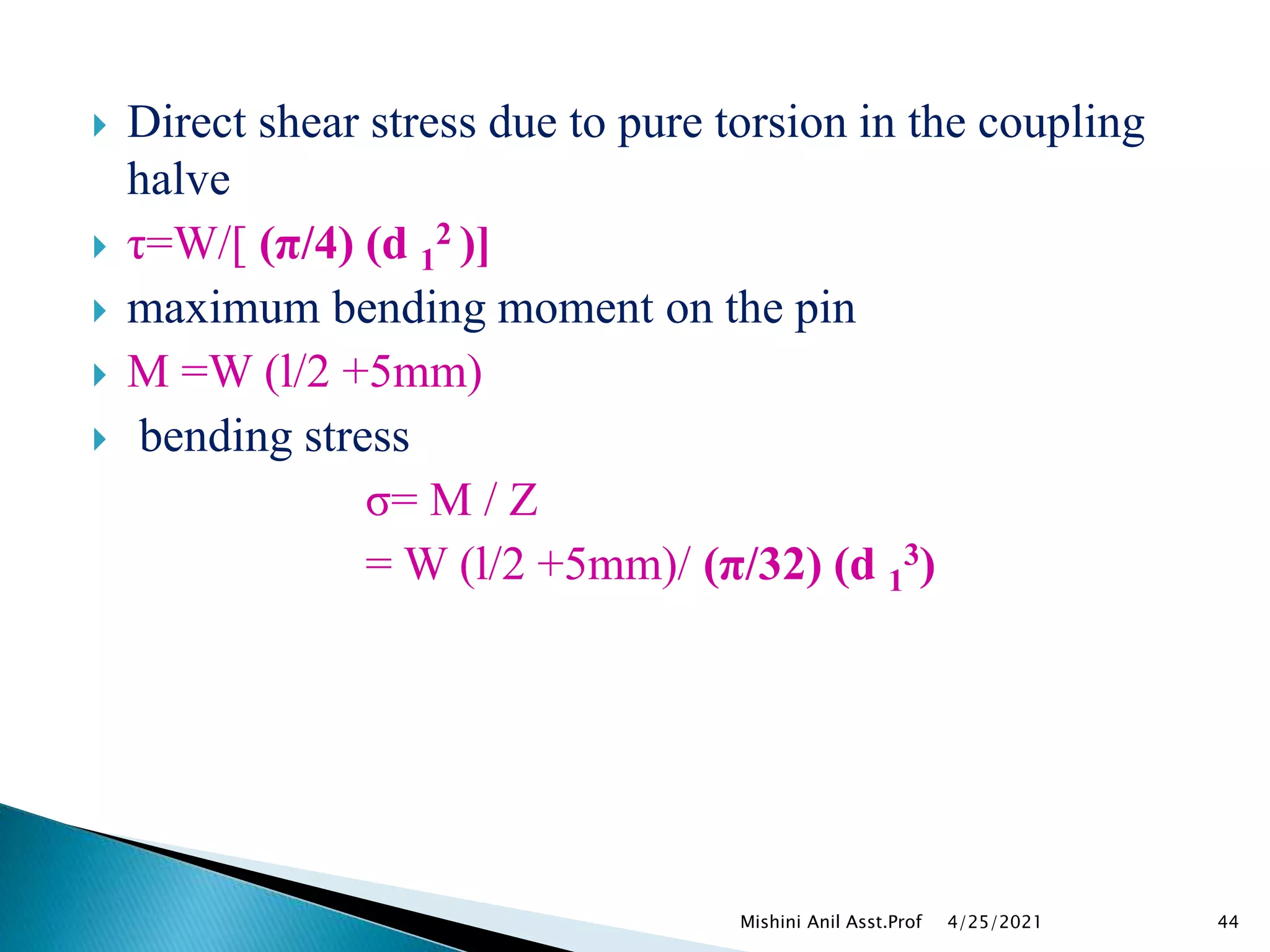 Design of shaft couplings | PPTX