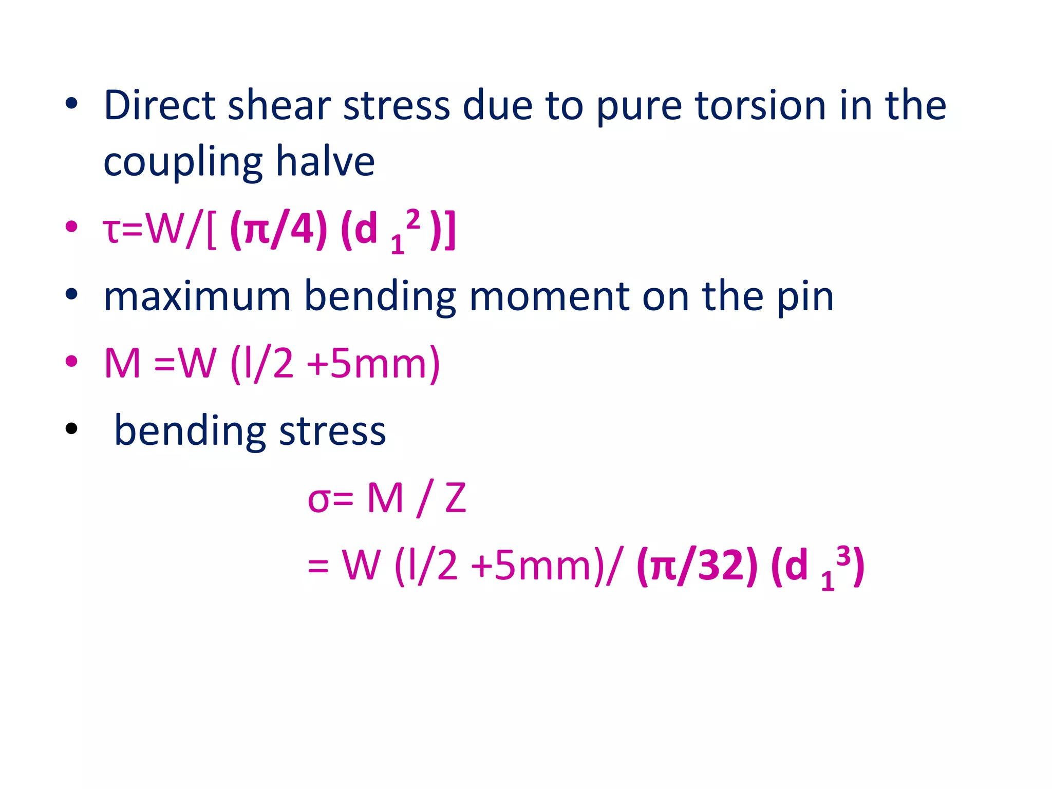 Design of shafts couplings ppt | PPTX