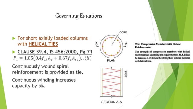 Design of short circular axially loaded column | PPTX