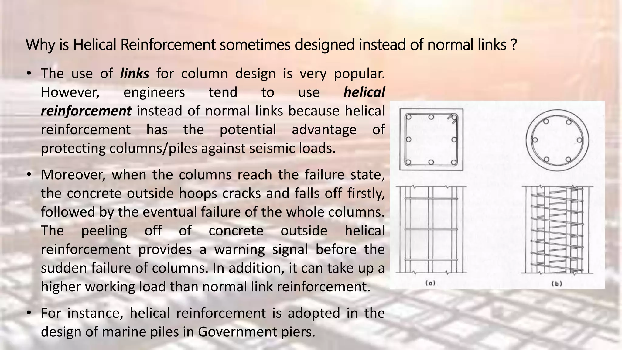 Design of short columns using helical reinforcement | PPTX
