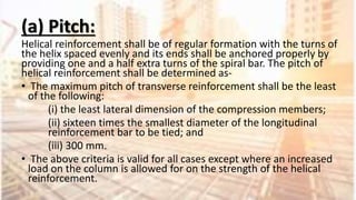 Design of short columns using helical reinforcement | PPTX