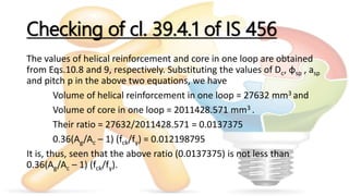 Design of short columns using helical reinforcement | PPTX