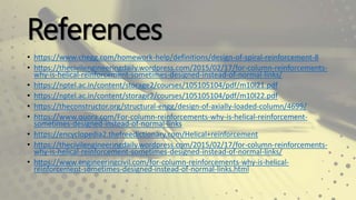 Design of short columns using helical reinforcement | PPTX