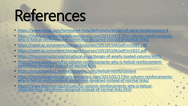 Design Of Short Columns Using Helical Reinforcement Pptx Physics Science