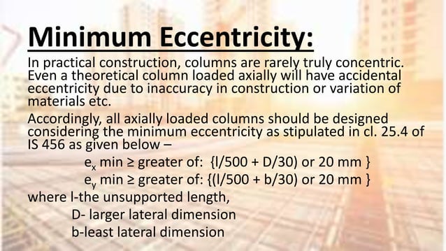 Design Of Short Columns Using Helical Reinforcement Pptx Physics Science