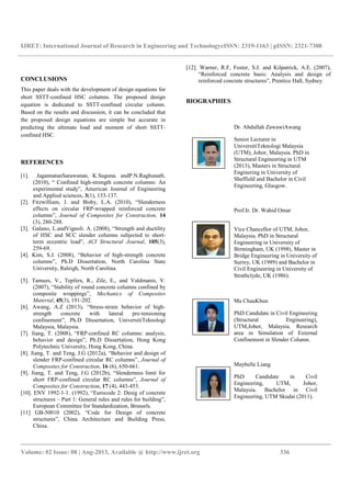 Design of short sstt confined circular hsc columns | PDF | Civil ...
